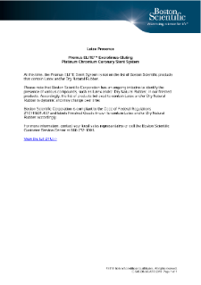 Promus ELITE Permanent Polymer Drug-Eluting Stent - Boston Scientific