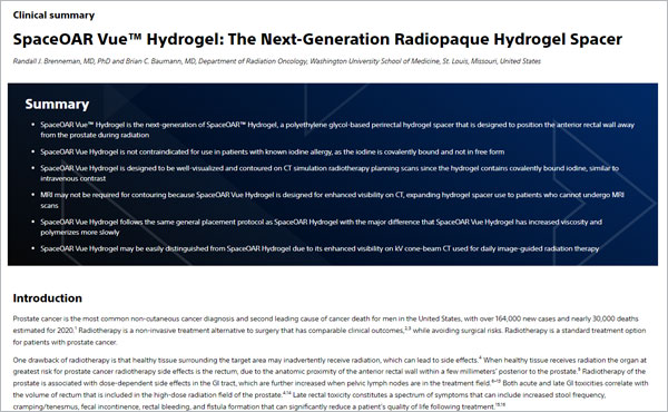 Incorporating SpaceOAR™ Hydrogel into a Urology Practice
