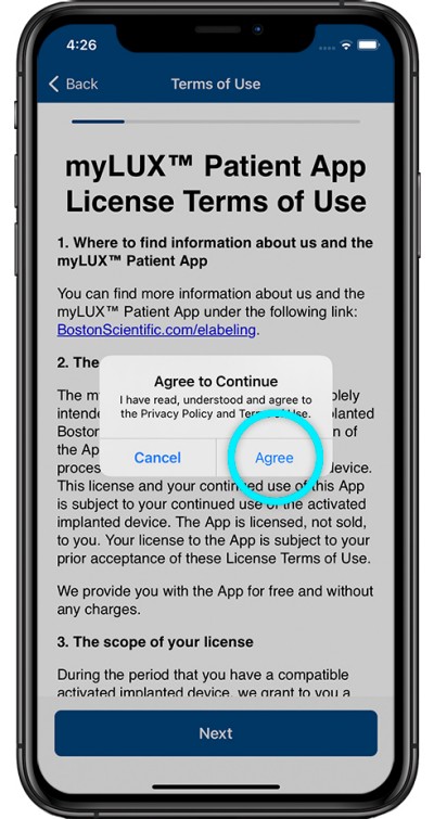 Setting up the myLUX™ app - Boston Scientific