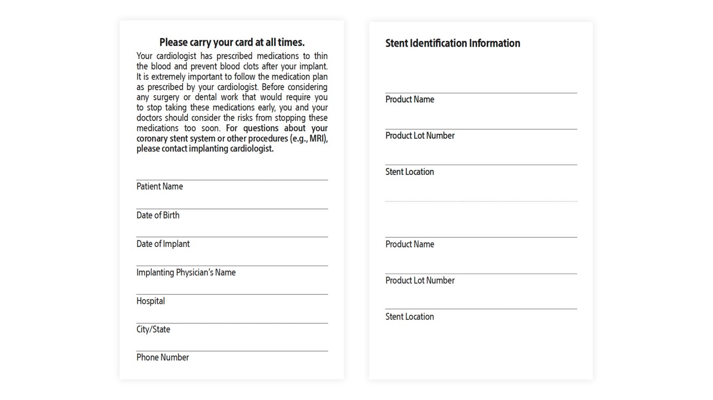 Coronary Stent Recovery